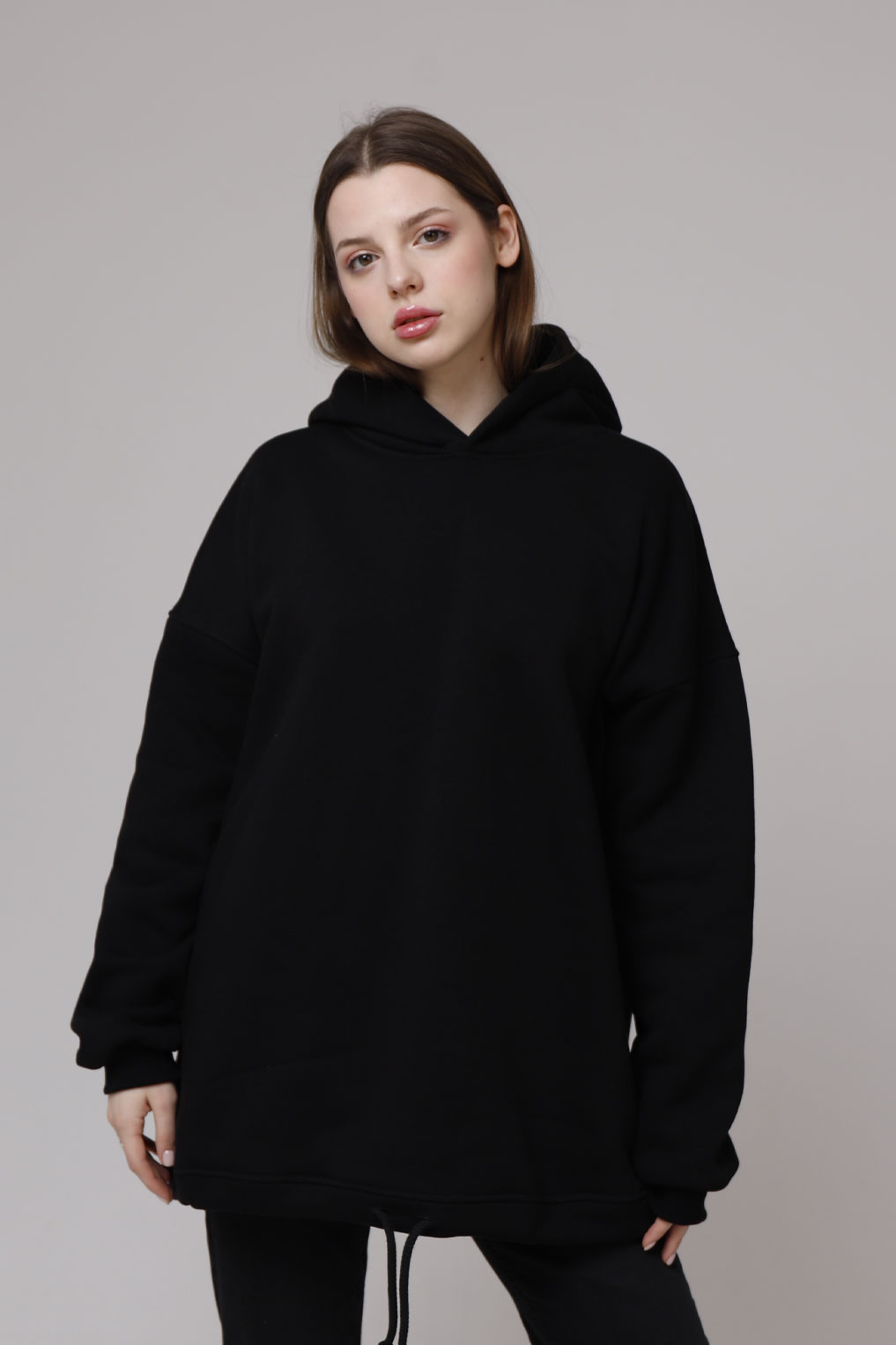 Худі оверсайз жіночий Black v.2 - Taboo Clothing Company