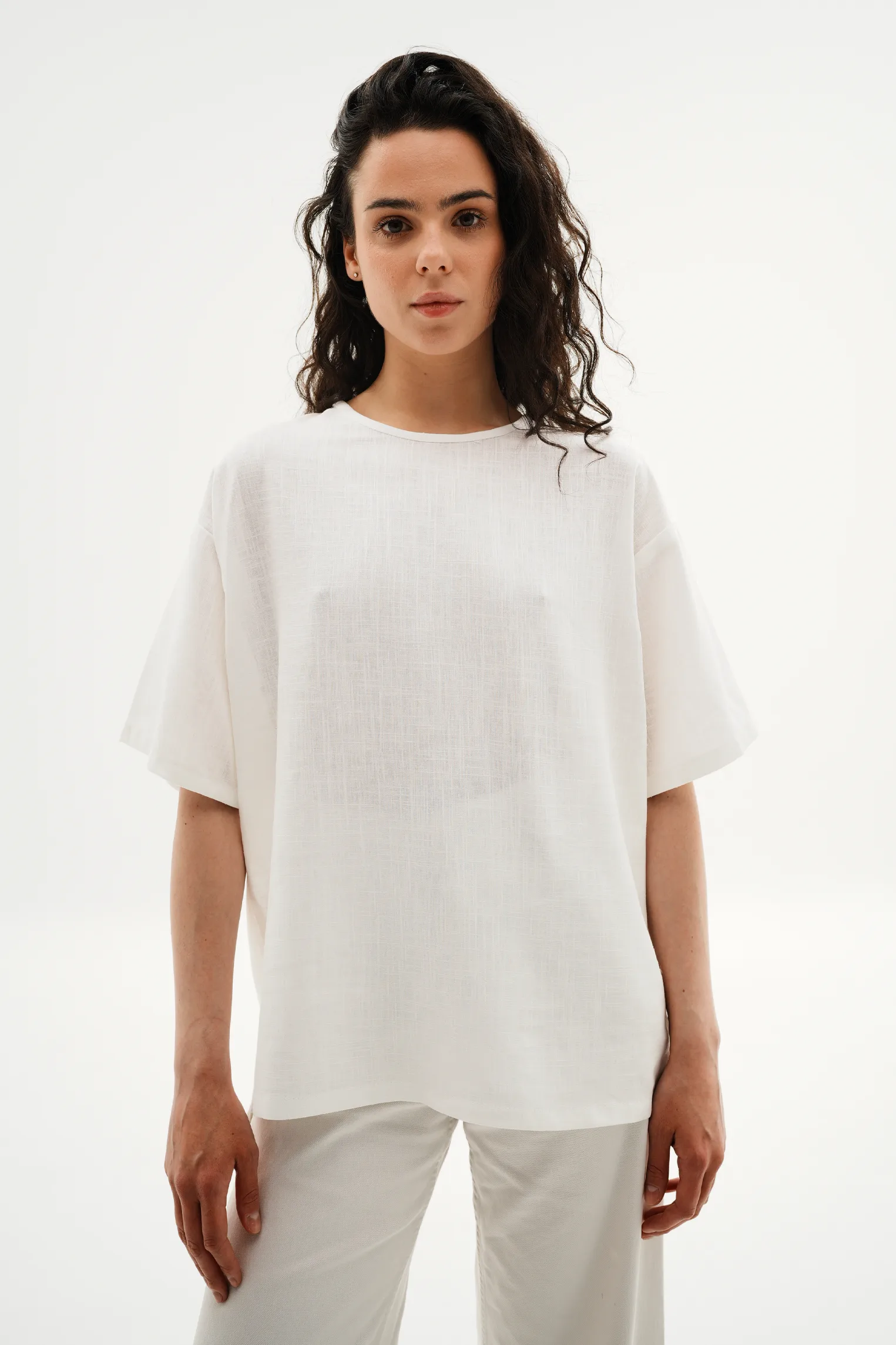 Лляна футболка жіноча White - Taboo Clothing Company