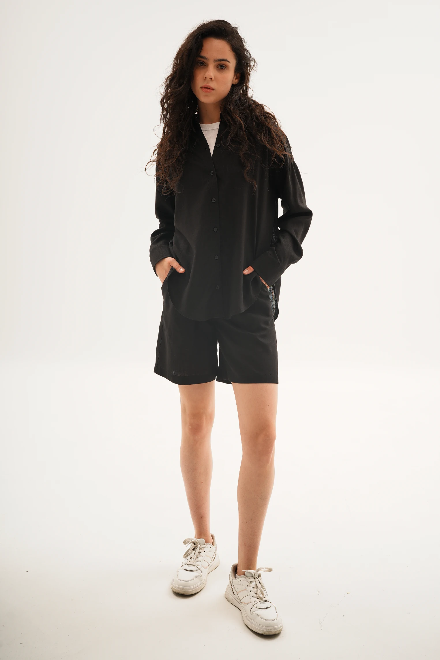 Лляний комплект жіночий Black - Taboo Clothing Company