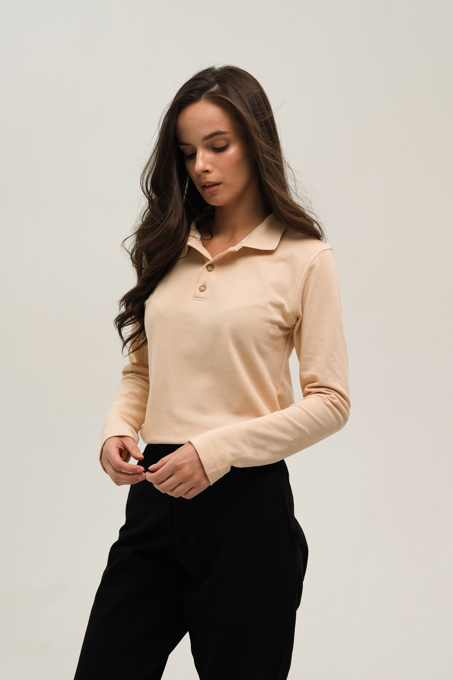 Women’s Polo Beige - Taboo Clothing Company