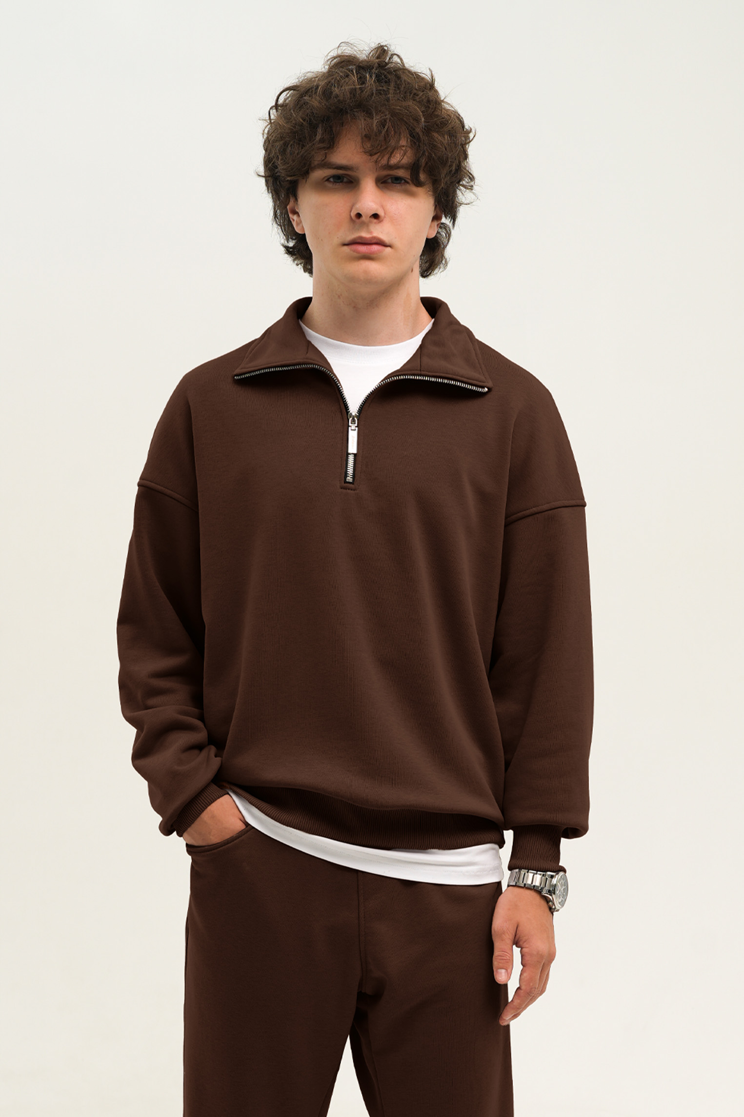 Світшот на блискавці чоловічий Chocolate - Taboo Clothing Company